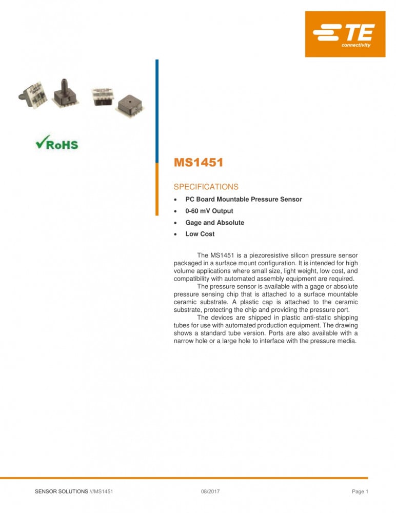 MS1451 specification page 1