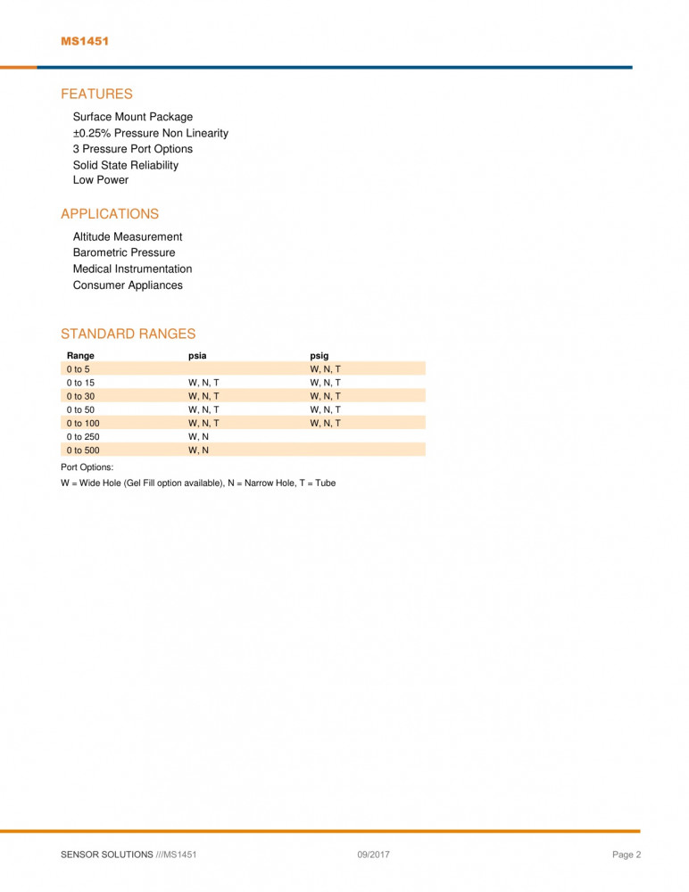 MS1451 specification page 2