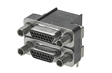 1.27mm Pitch Commercial Micro-D, Dual Stack, PCB Mount, Right-Angle Plug, 30 Circuits for sale