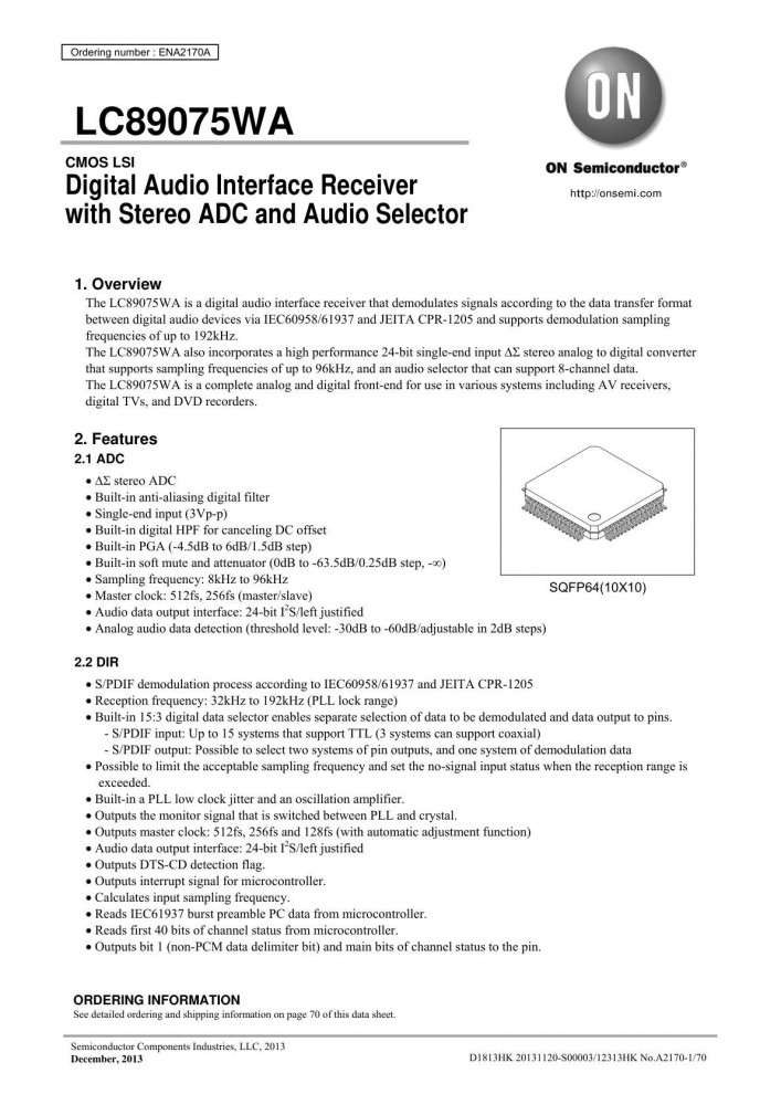 LC89075WA documentation page 1