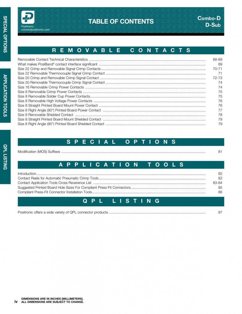 Amphenol Positronic Combo-D catalog page 6