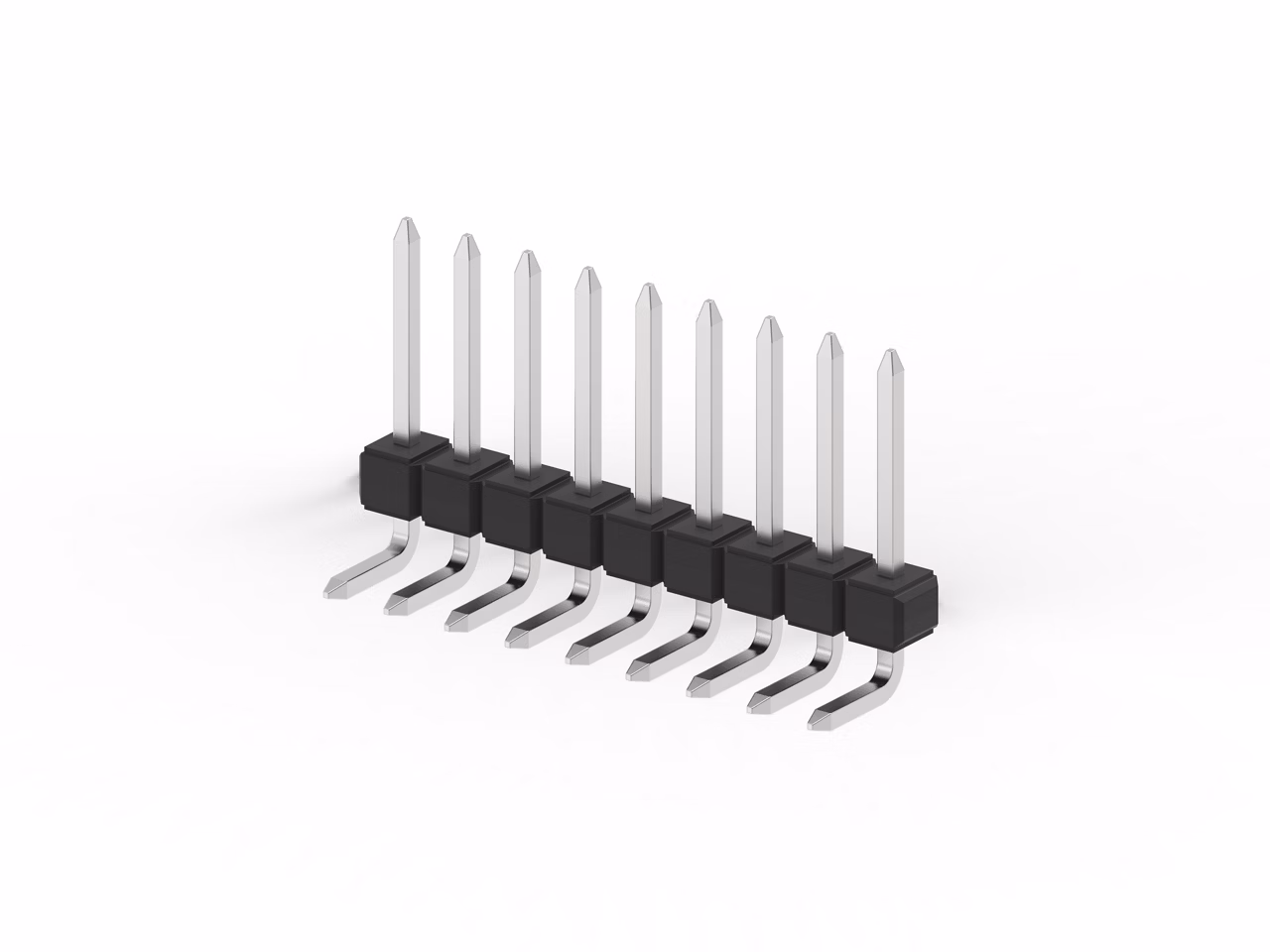 KK 254 Breakaway Header, Right-Angle Surface Mount Compatible, 9 Circuits, Tin (Sn) Plating, Mating Pin Length 8.23mm, Bag for sale