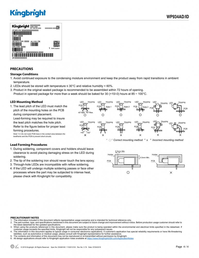 WP934AD/ID datasheet page 4