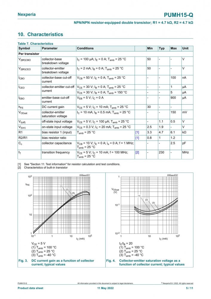 PUMH15-QX datasheet page 5