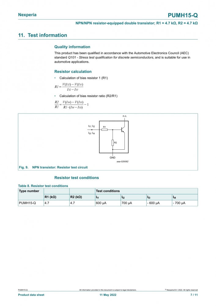 PUMH15-QX datasheet page 7