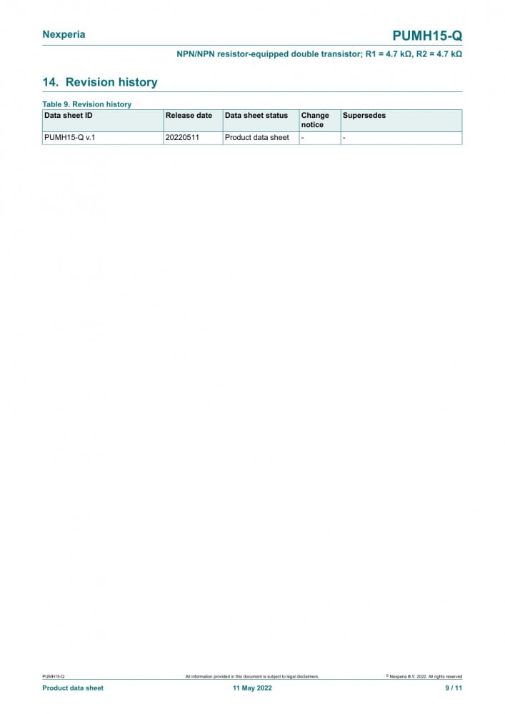 PUMH15-QX datasheet page 9