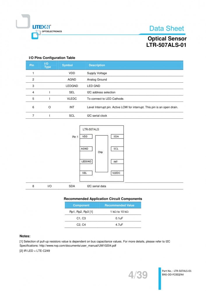 LTR-507ALS-01 datasheet page 5