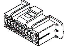 2.50mm / 3.50mm Pitch Wire-to-Board Receptacle Housing with Fuse, 22 Circuits, Black for sale
