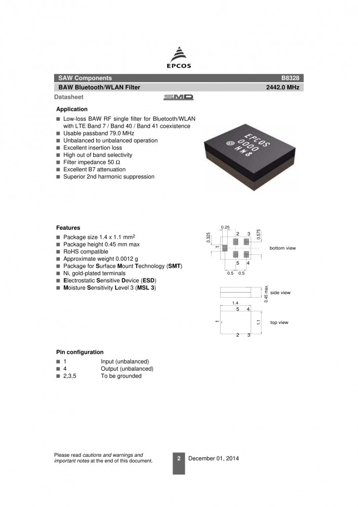 B8328 datasheet page 2