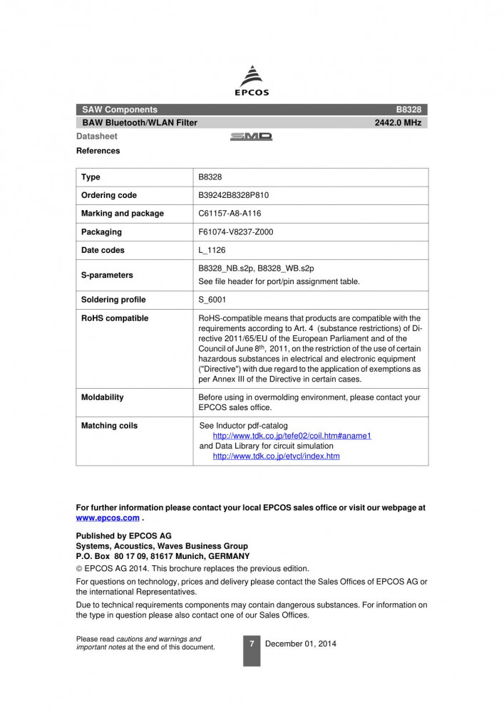 B8328 datasheet page 7