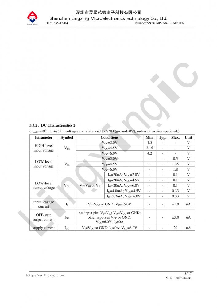 SN74LS05N(LX) datasheet page 8