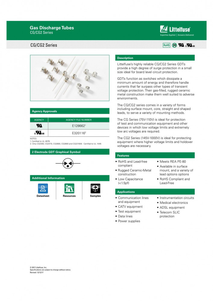 CG2600LTR datasheet page 1