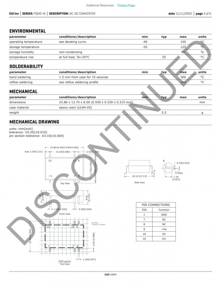 CUI PQM3-M datasheet page 3