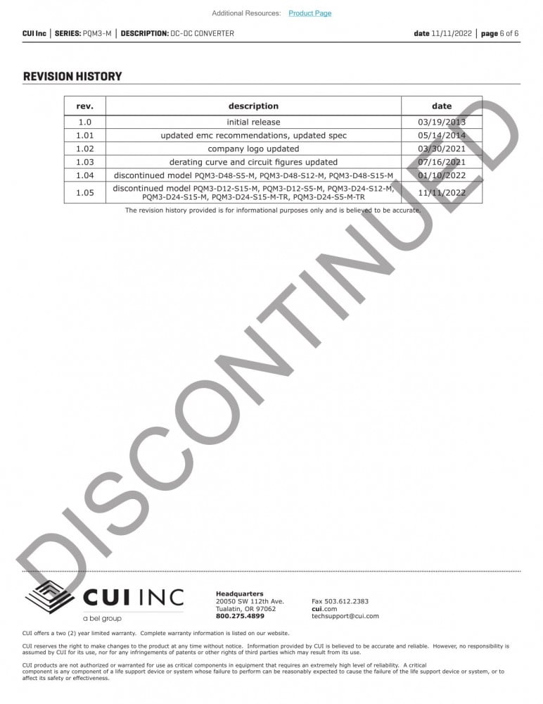 CUI PQM3-M datasheet page 6