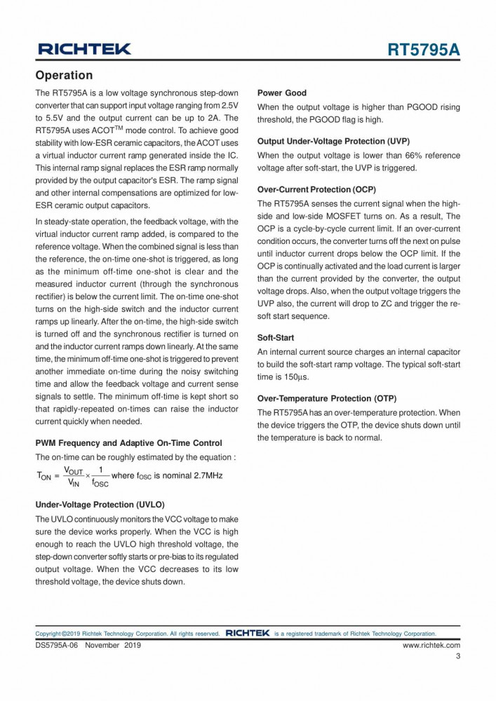 RT5795A datasheet page 3