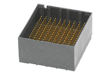 Impact 100 Ohm 6 Pair Vertical Orthogonal Route Backplane Header, Right Guided, with Endwall, 12 Columns, 216 Circuits, Pin Length 5.50mm, Plated Through Hole Dimension 0.39mm, Lead-Free