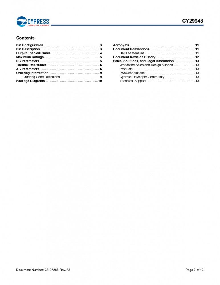 CY29948AXC datasheet page 2