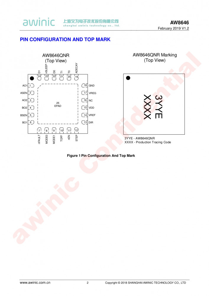 AW8646QNR datasheet page 2