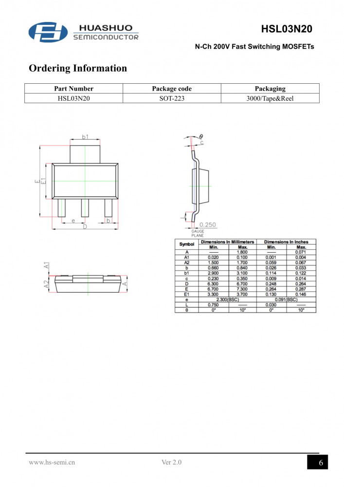 HSL03N20 datasheet page 6