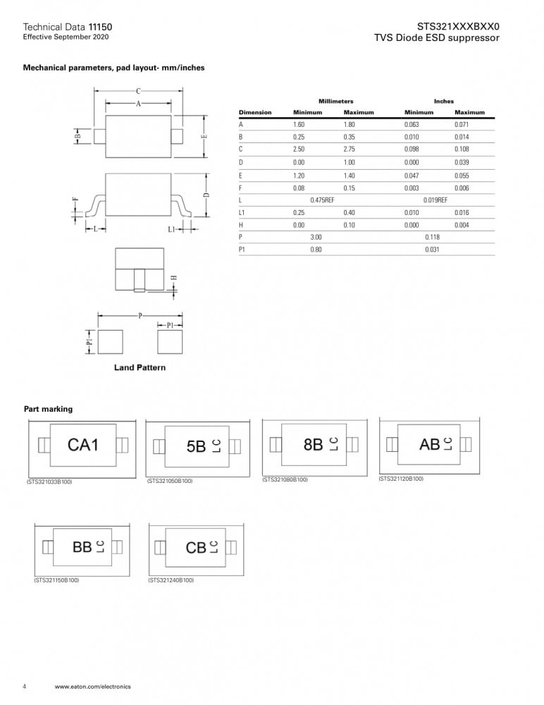 EATON STS321050B100 datasheet page 4