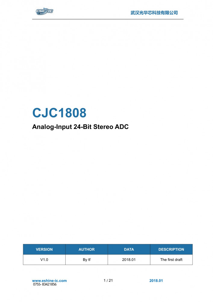 CJC1808 datasheet page 1