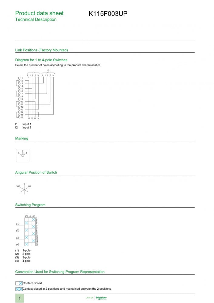 K115F003UP technical document page 6
