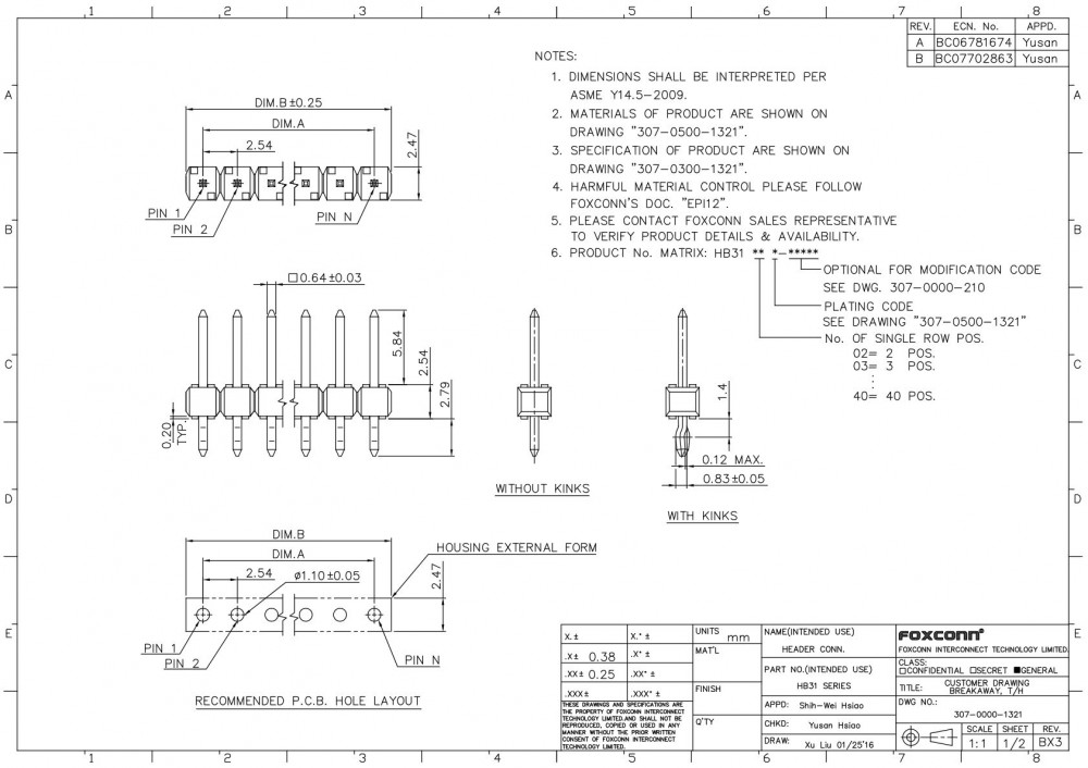 HB31 Series document page 1