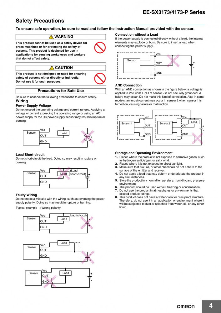 OMRON EE-SX4173-P3-Z datasheet page 4
