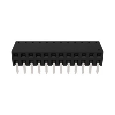 C-Grid III PCB Receptacle, 2.54mm Pitch, Dual Row, Right-Angle, Shrouded, 24 Circuits, 0.12µm Gold (Au) Flash Plating, Straight PCB Pins for sale
