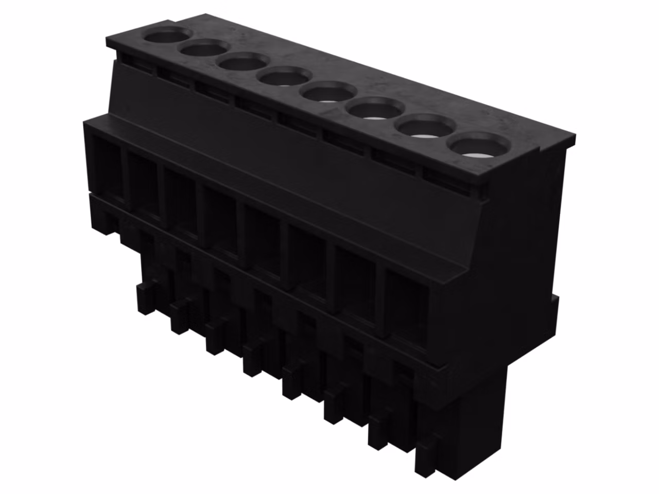3.50mm Pitch Eurostyle Vertical Plug, with Standard Imprinting, Front Wire Entry, Black, 8 Circuits for sale
