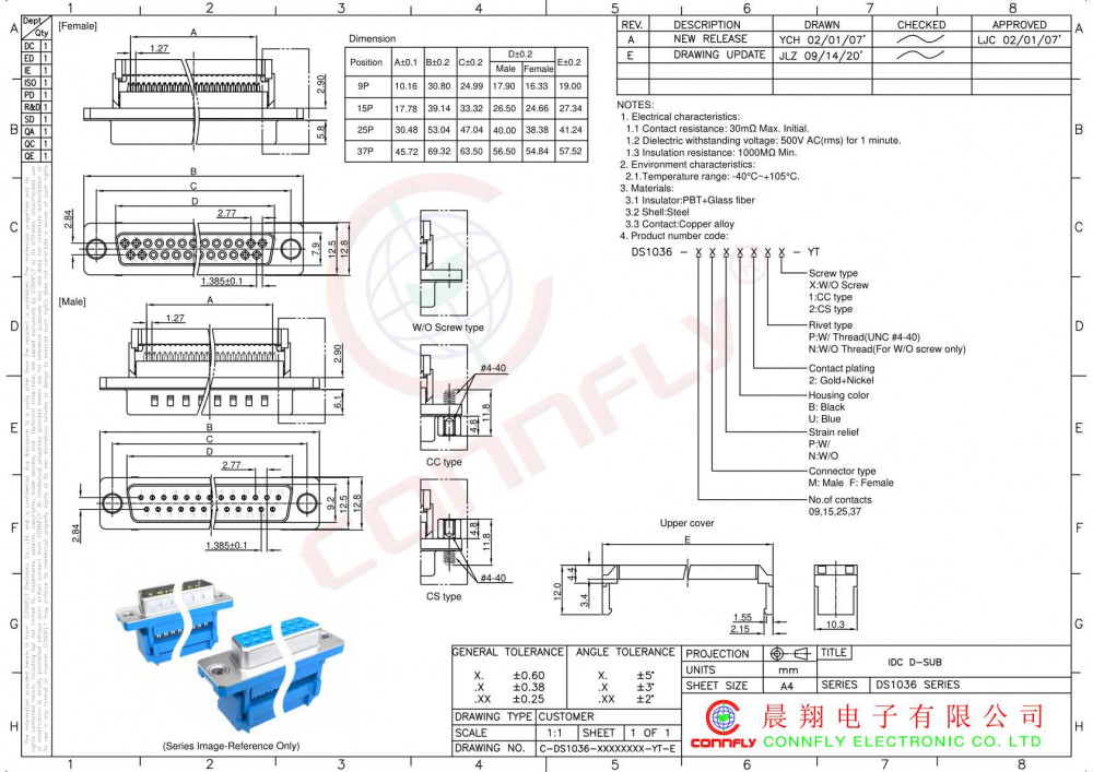 DS1036-09FPU2PX-YT dimension drawing