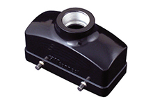Heavy-Duty Standard (STD) Single Lever Coupler, Die-cast Aluminum, with 1 Lever, Top Entry, with Gasket, Size 24B «104x27», Extended Pg21 Thread, Grey
