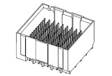 Impact 100 Ohm 4 Pair Vertical Backplane Header, Unguided, Dual Endwall,  16 Columns, 192 Circuits, Pin Length 5.50mm, Plated Through Hole Dimension 0.46mm, Lead-Free for sale