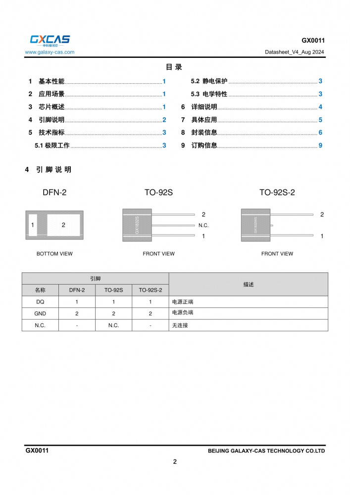 GX0011WS technical document page 2