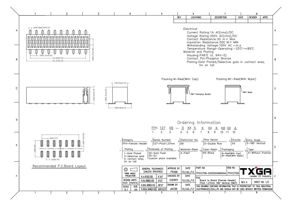 TXGA FFH12709 drawing page 3