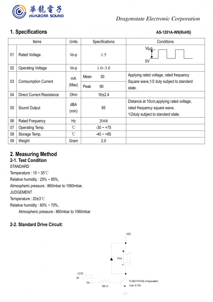 AS-1201A-W9 specification page 2