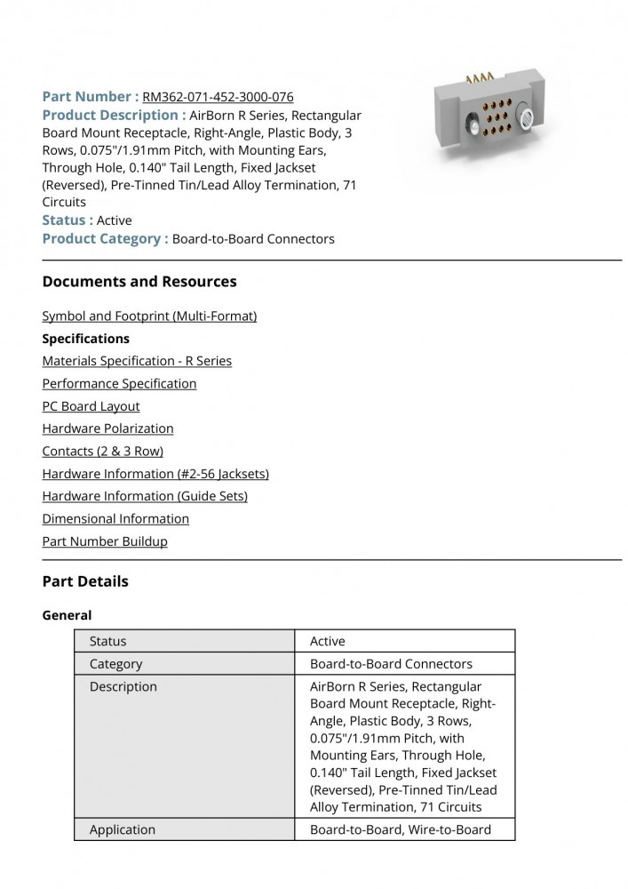 RM362-071-452-3000-076 technical document page 1