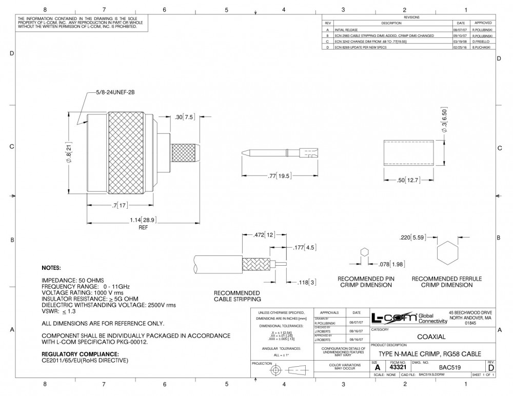 BAC519 technical document page