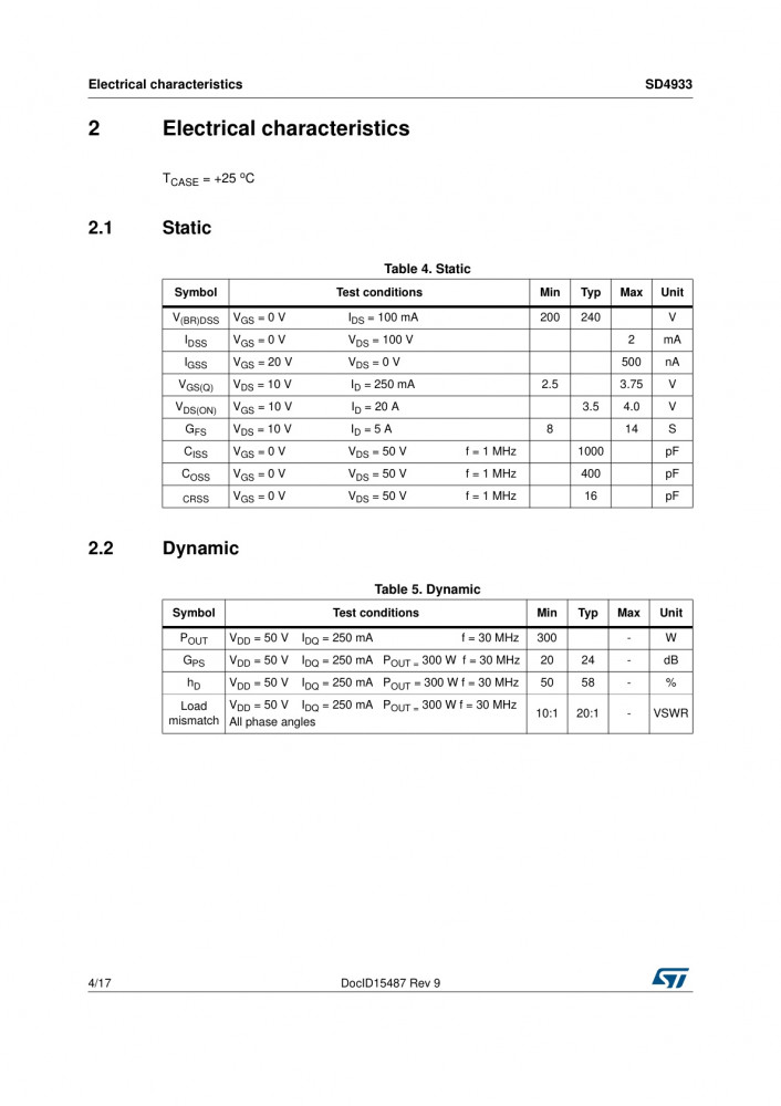 SD4933 datasheet page 4