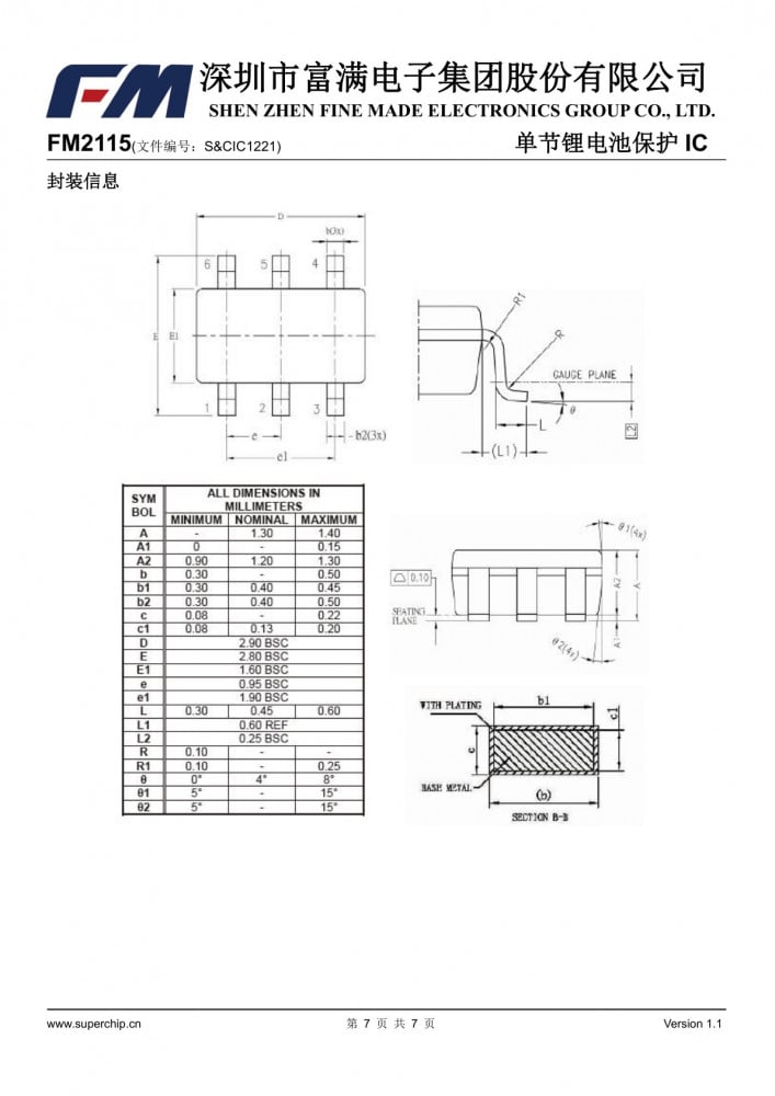 FM2115 datasheet page 7