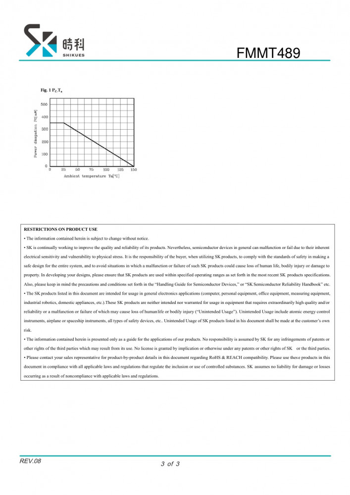 FMMT489 datasheet page 3