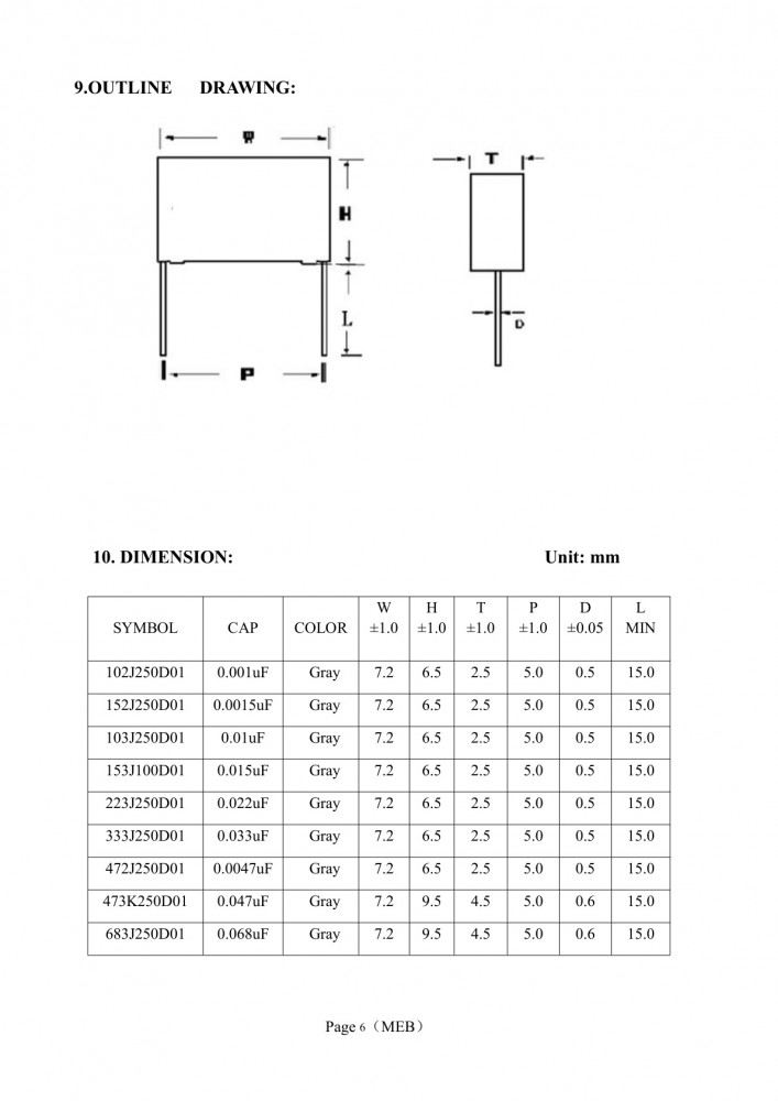 Jimson MEB specification page 7