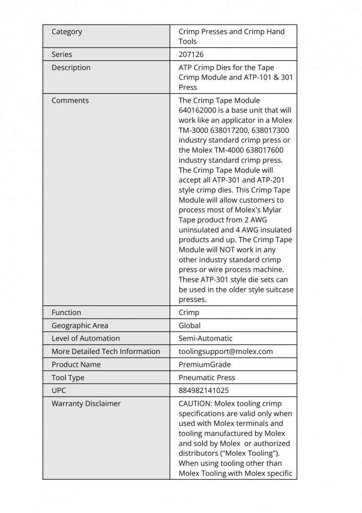 Product document image 2 for MOLEX 192880292