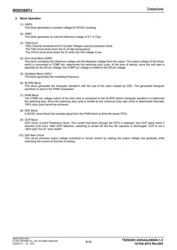 BD9328EFJ-E2 datasheet page 9
