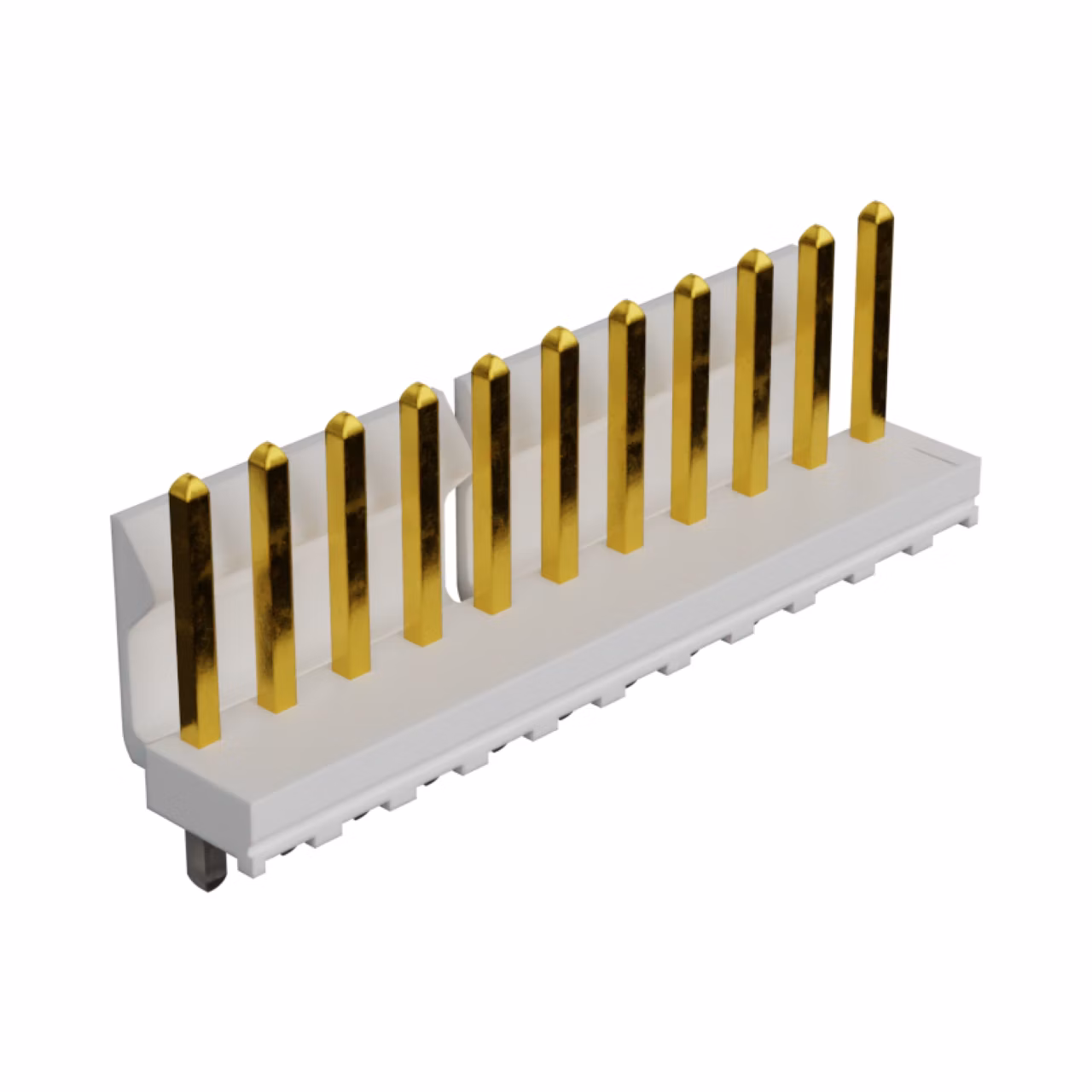 KK 396 Header, Vertical, Friction Lock, 11 Circuits, 0.38µm Gold (Au) Selective Plating for sale