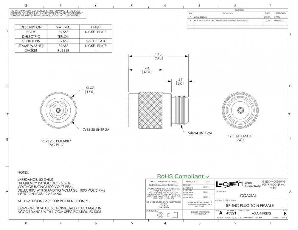 AXA-NFRTP2 technical document page