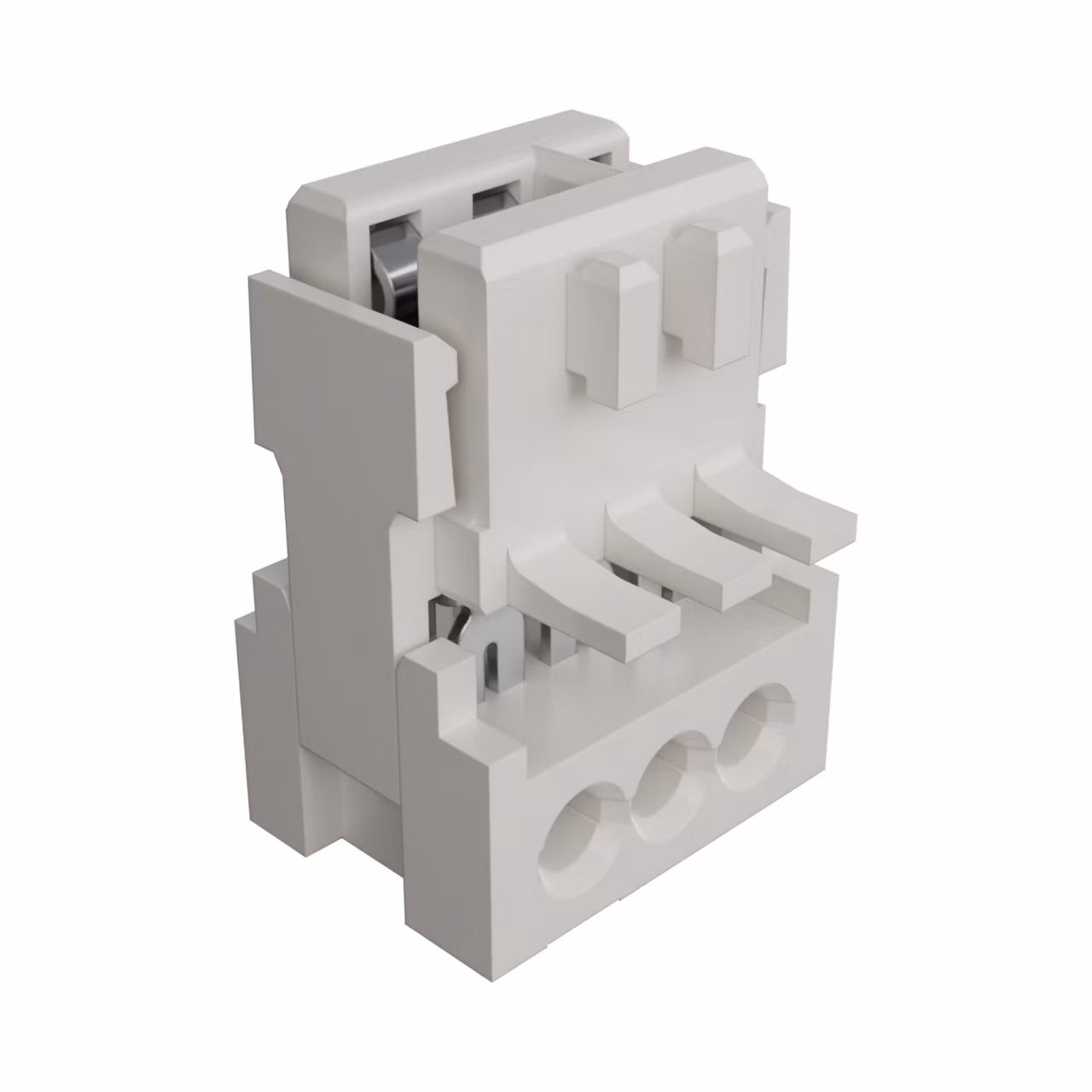 Appli-Mate RAST 2.5 IDT Housing, 2.50mm Pitch, with Side Latches, Female, 3 Circuits, Position Keys A & D Removed, Polarizing Rib Between 2/3, Black Color Stripe for sale