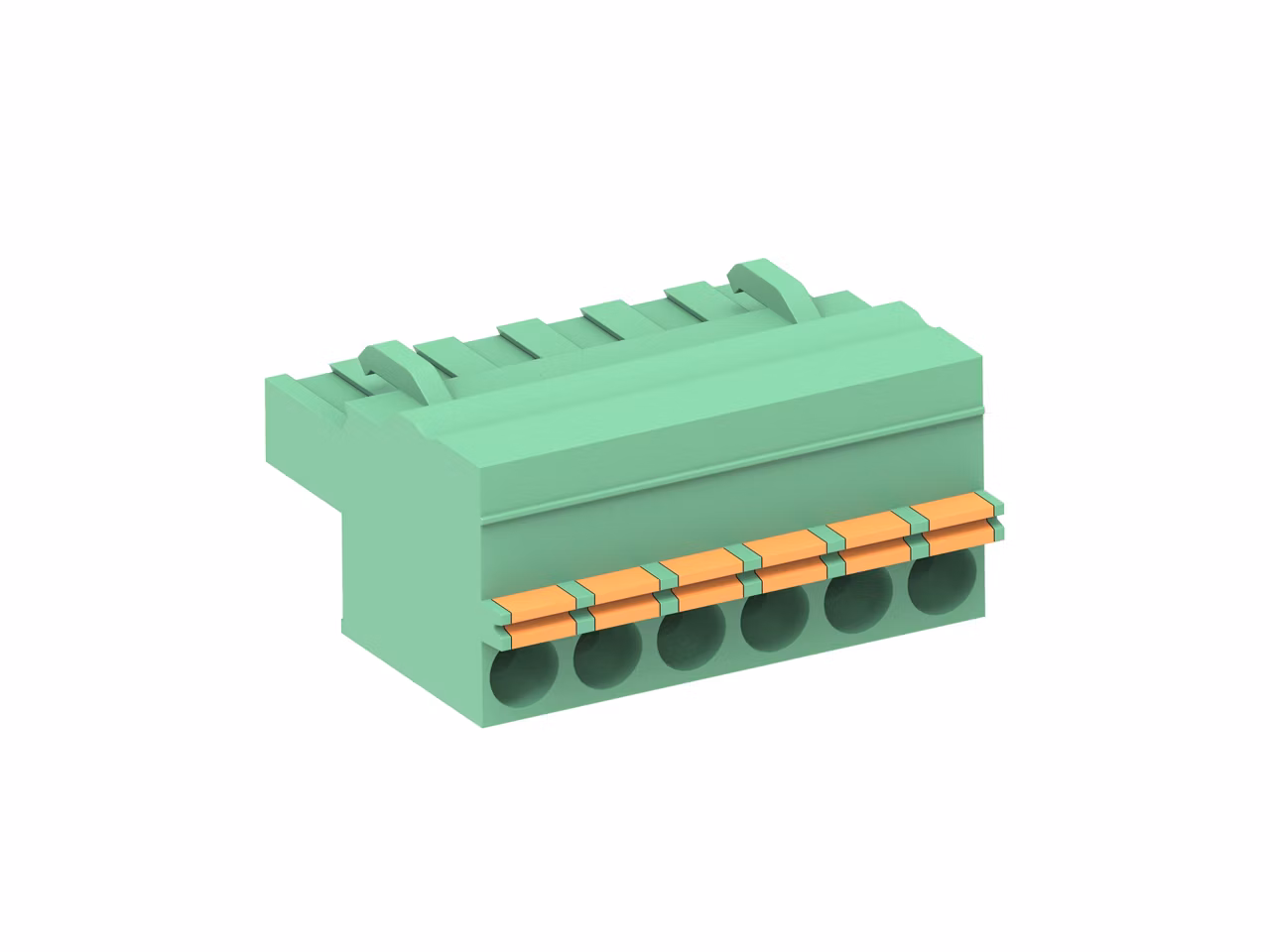 5.08mm Pitch Eurostyle Horizontal Plug, Spring-Type, In-Line, with Retention Ends, 7 Circuits