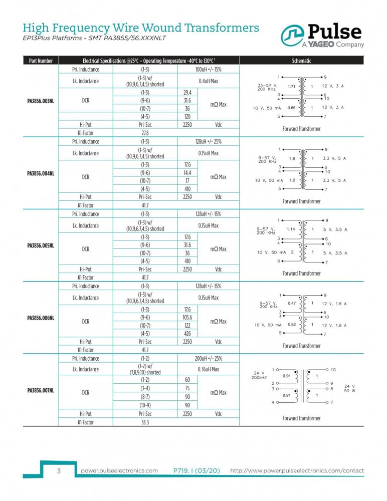 PA3855 series datasheet page 3