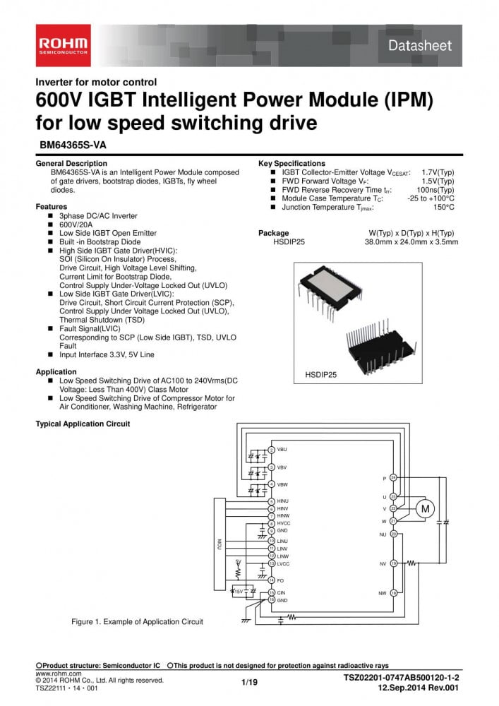 BM64365S-VA technical document page 1